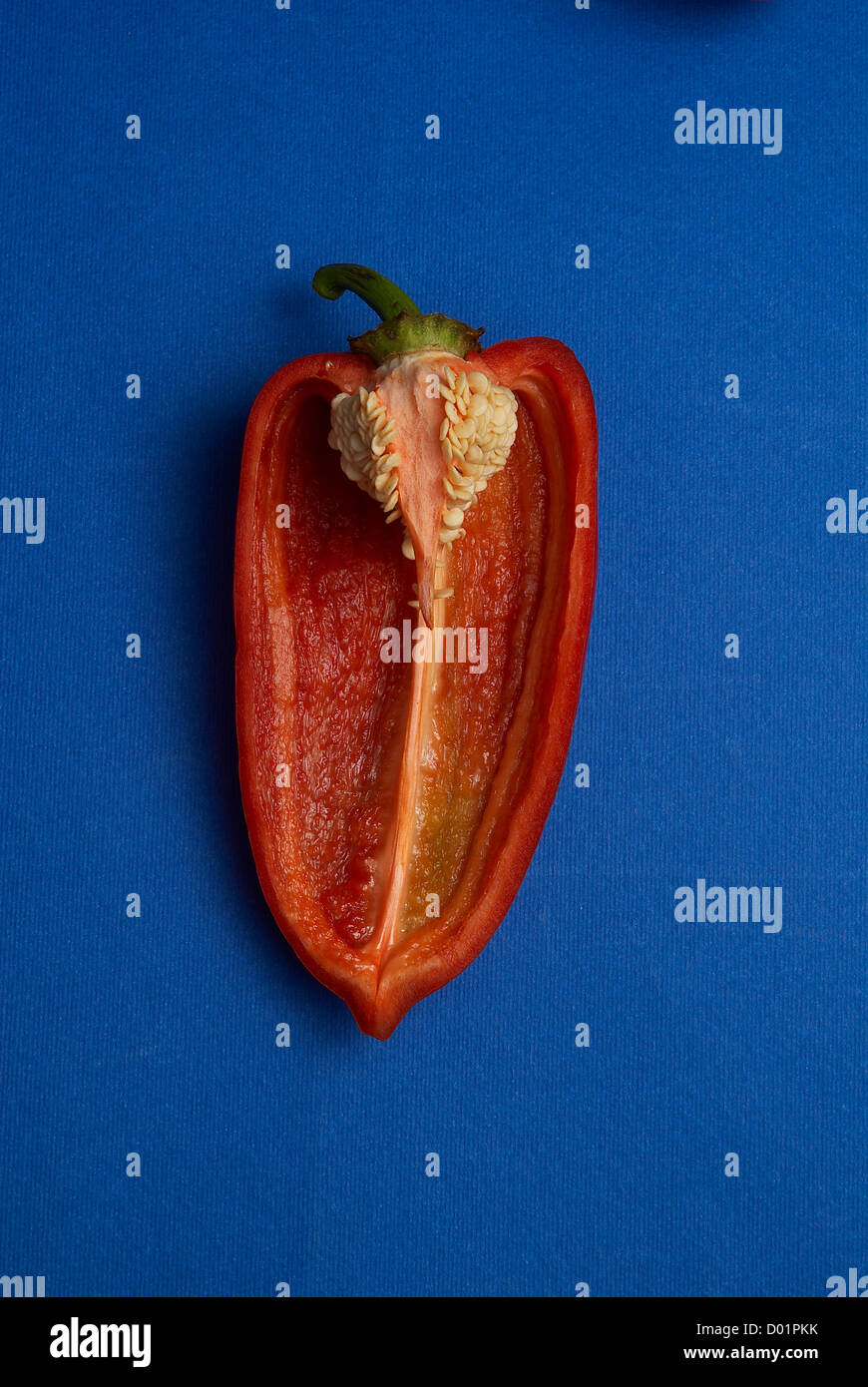 Half of red pepper Stock Photo - Alamy