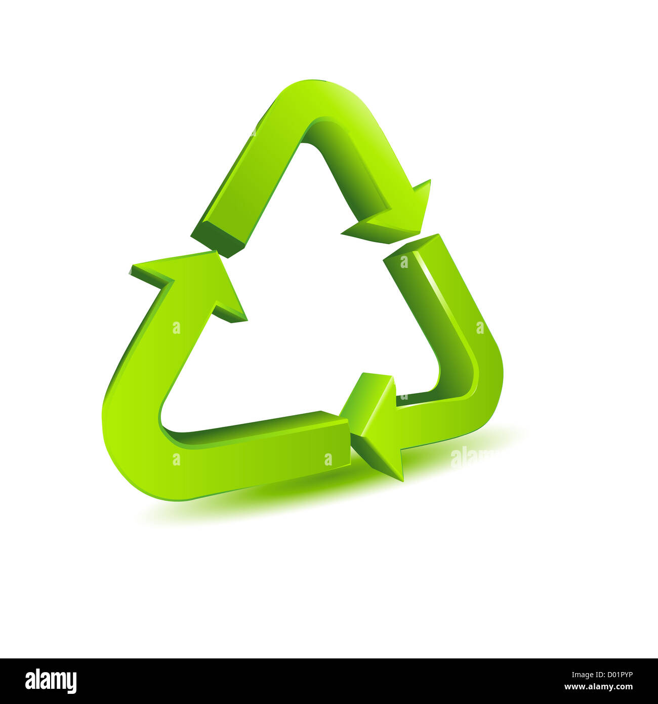 illustration of recycle icon on white background Stock Photo - Alamy