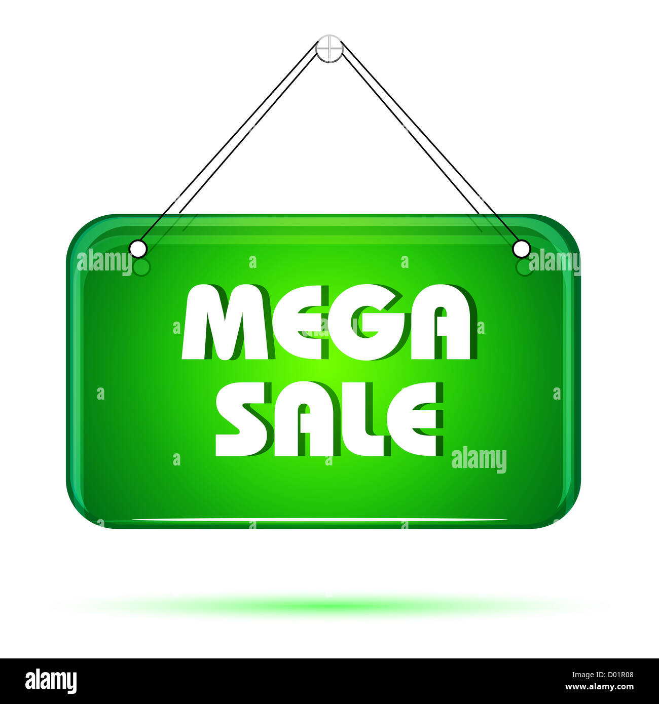 illustration of mega sale tag on white background Stock Photo - Alamy