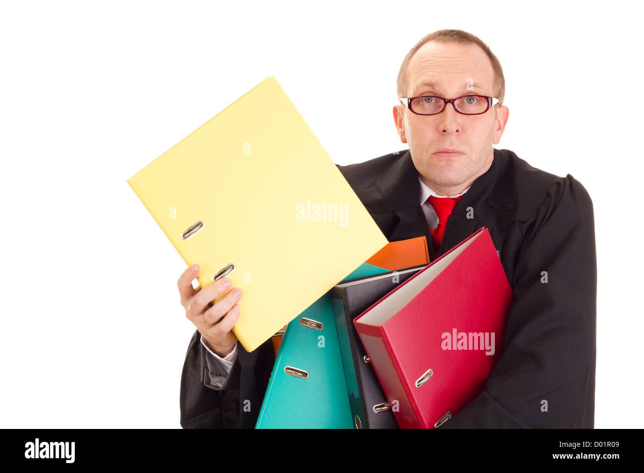 Lawyer with a lot of work Stock Photo - Alamy