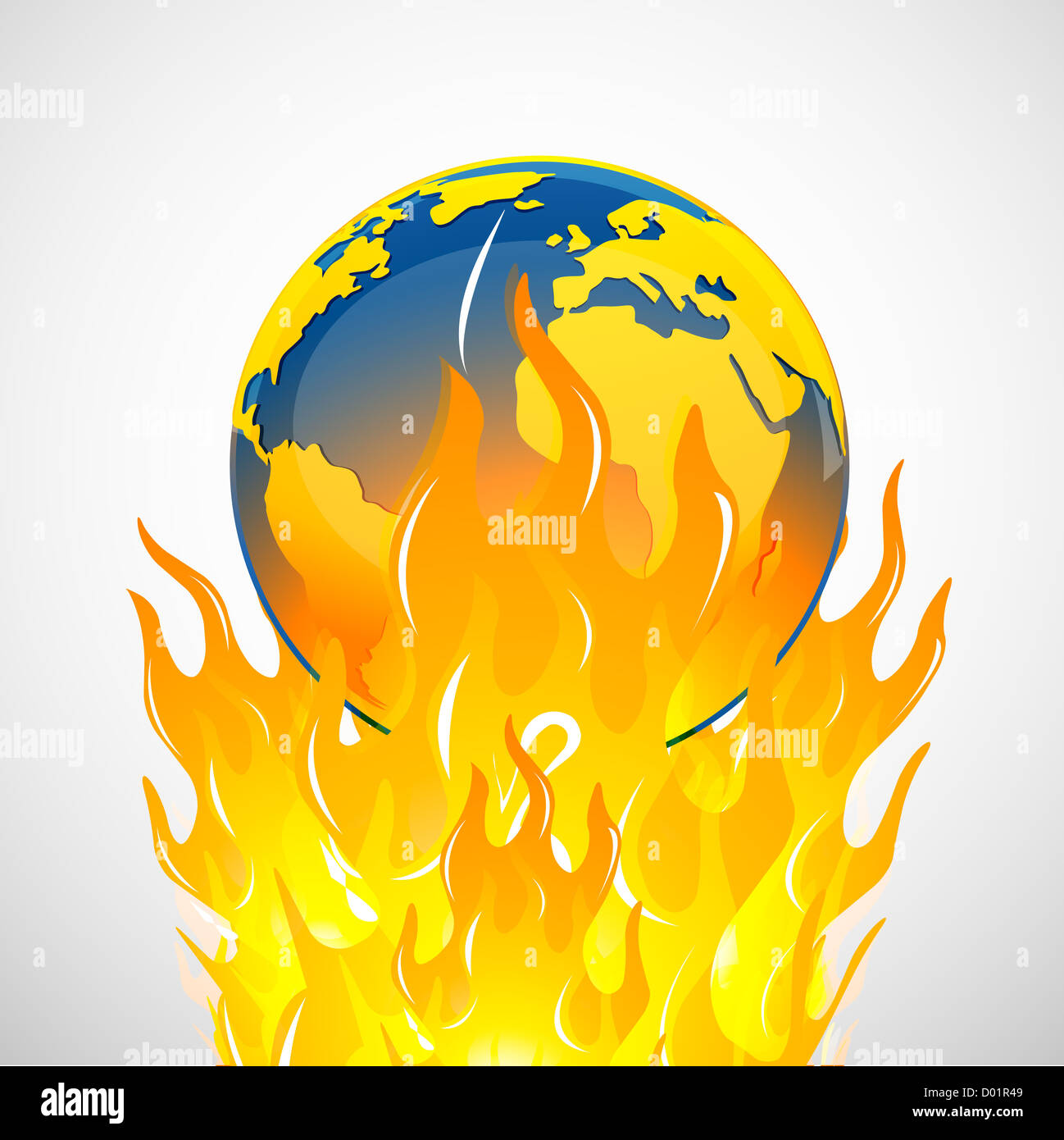illustration of global warming on isolated background Stock Photo - Alamy