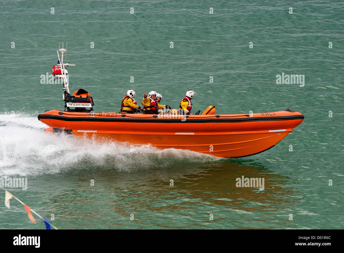 The Gladys Mildred, a B class Atlantic 85 lifeboat, on a sea rescue ...