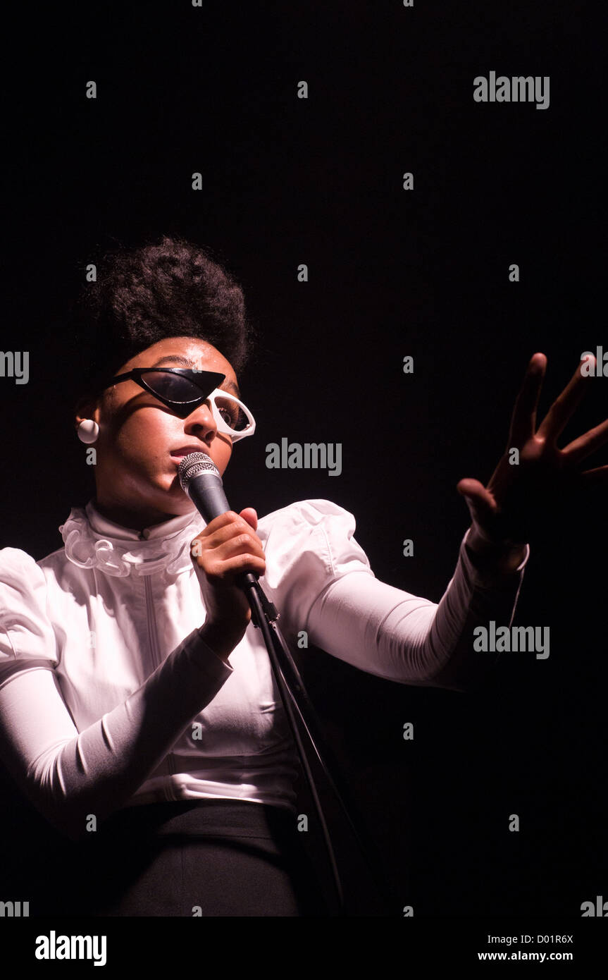 Janelle Monae performing at Schubas Tavern in Chicago, Illinois. MAX ...