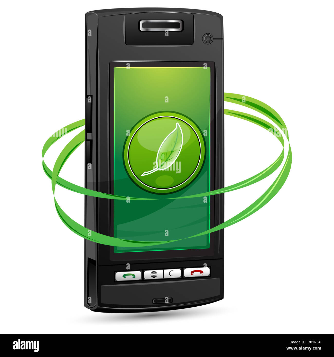 illustration of recycle mobile on white background Stock Photo - Alamy