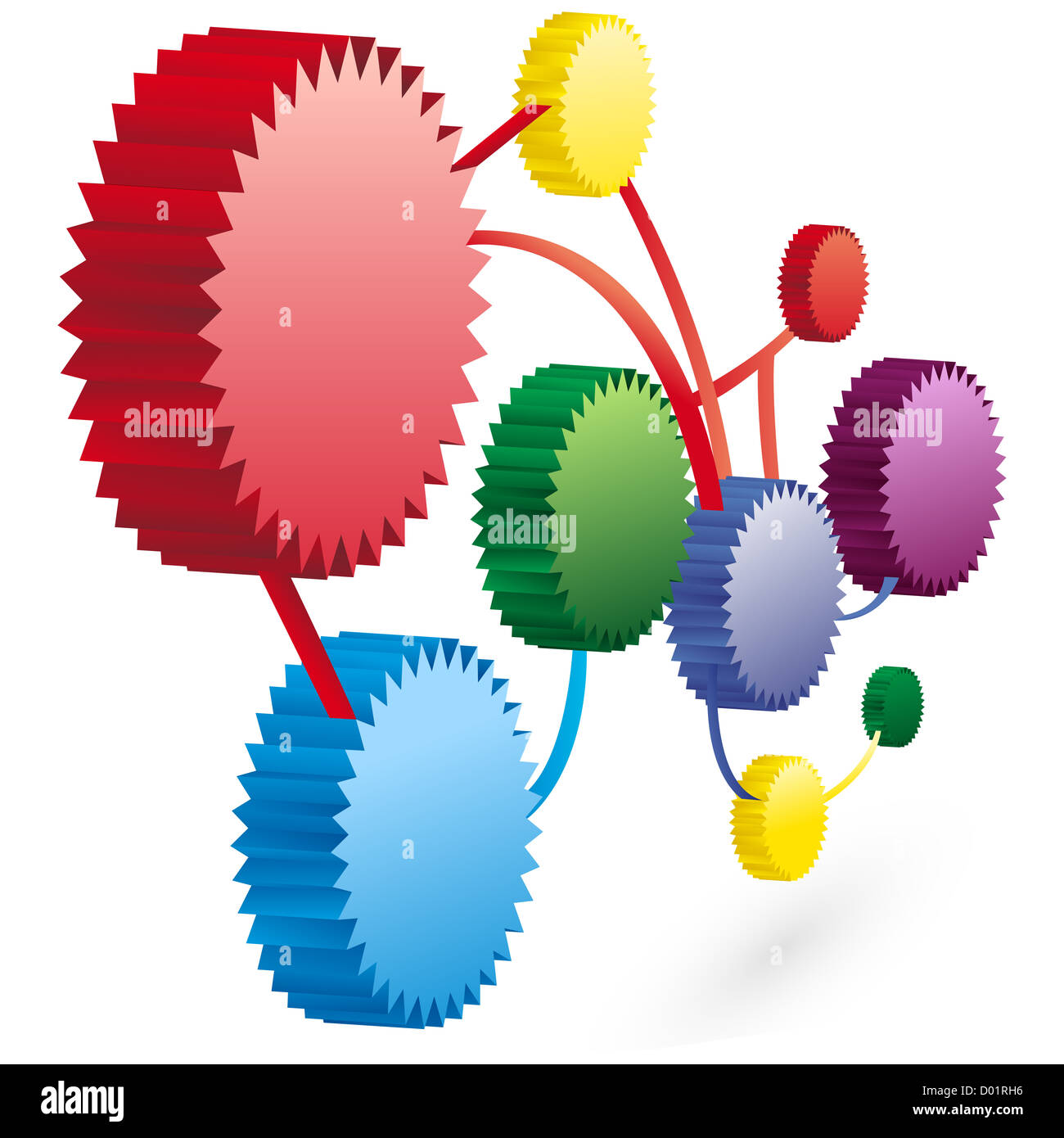 Illustration working cog wheels on hi-res stock photography and images ...