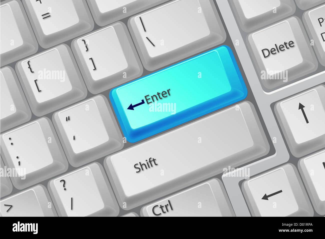 illustration of key board on white background Stock Photo - Alamy