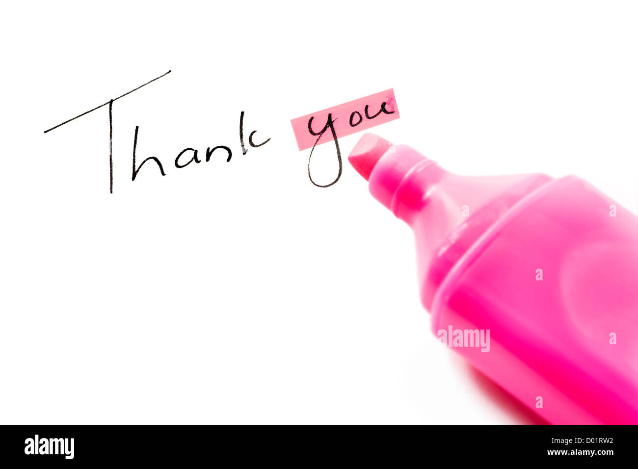 Thank you with focus on you Stock Photo - Alamy