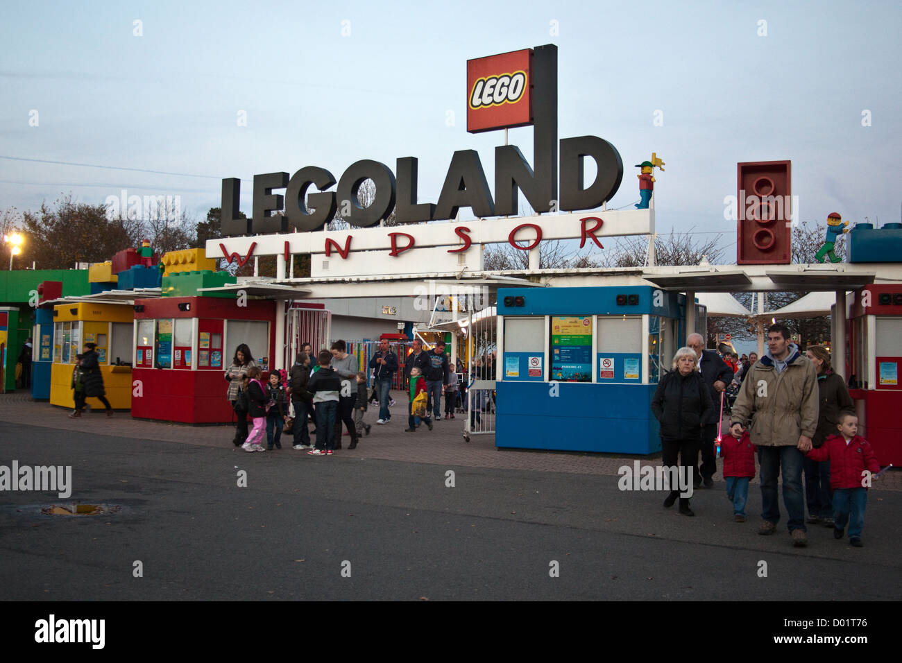Entrance gates to Legoland theme park, Windsor, England, United Kingdom ...