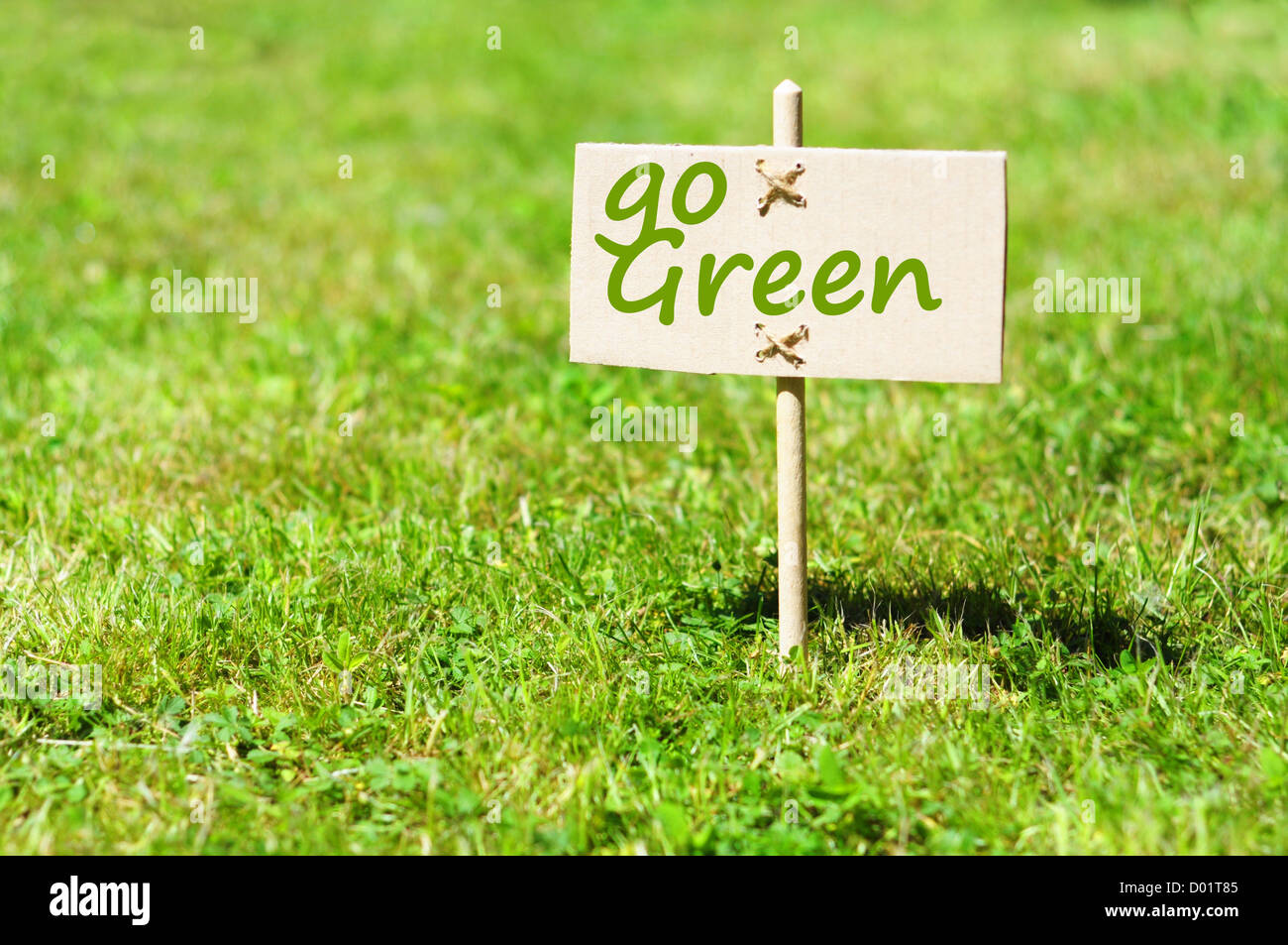 go green concept with word on nature still life Stock Photo - Alamy