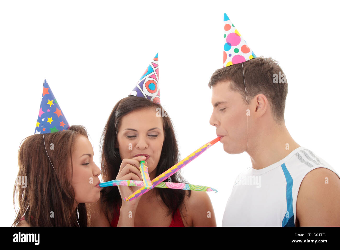Happy three friends Stock Photo - Alamy