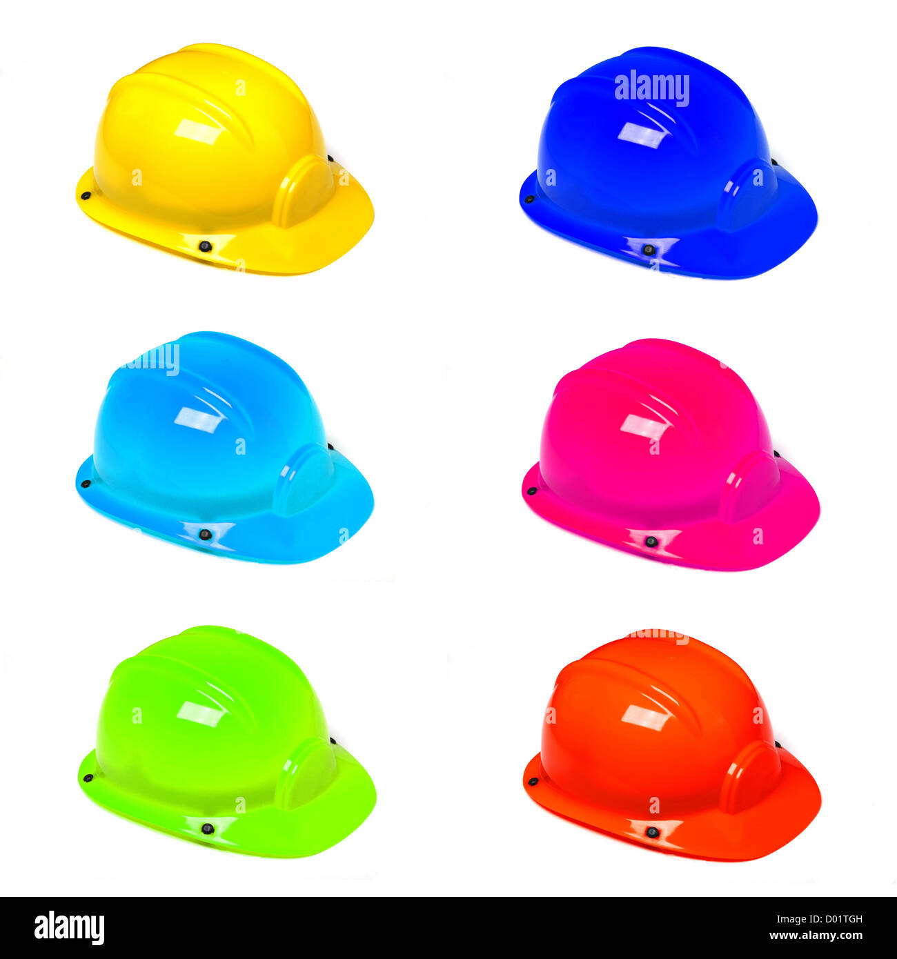 hard hat or construction helmet showing safety work concept Stock Photo ...