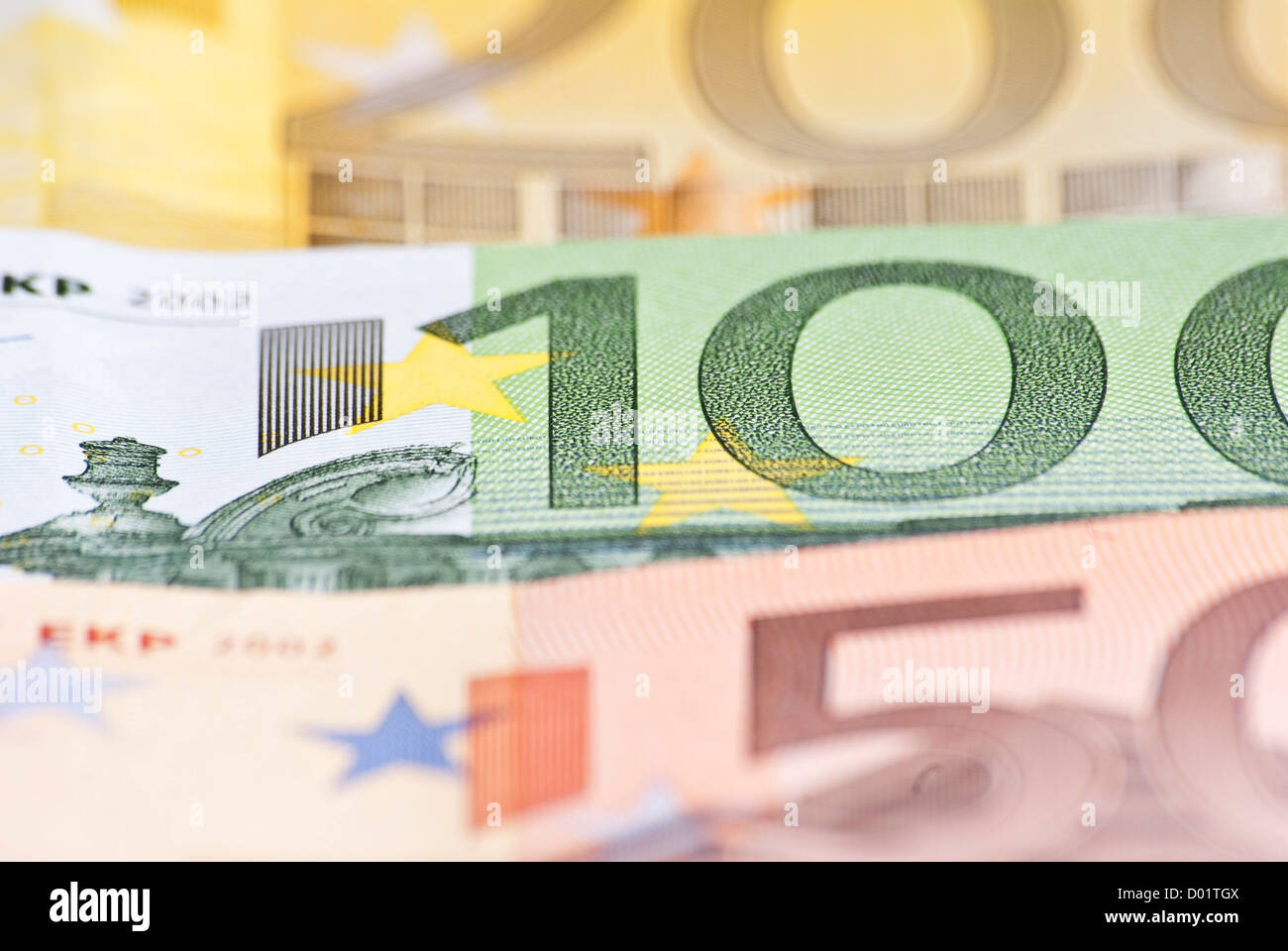 100 Euro Money Macro Stock Photo - Alamy