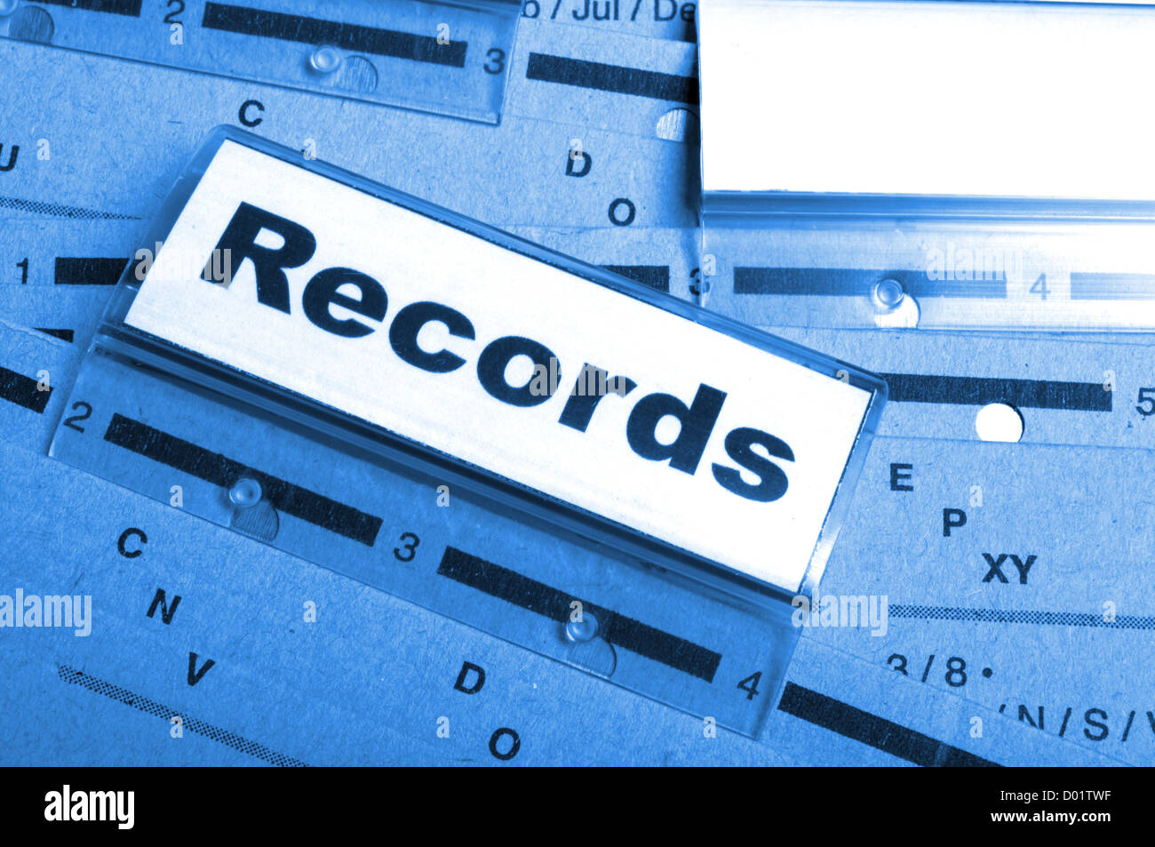 records word on business folder index showing office concept Stock ...