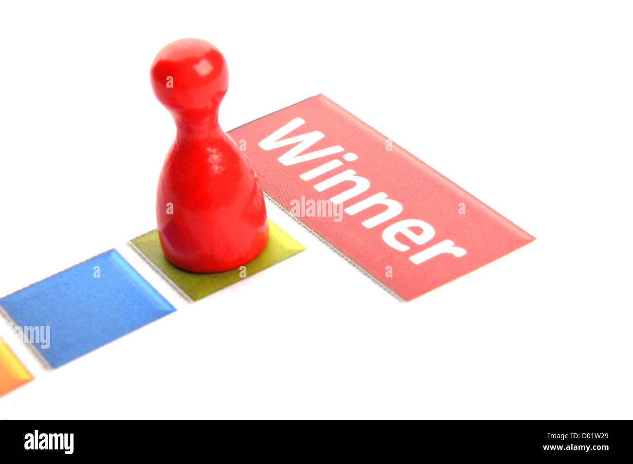 success win or winner business concept with pawn and word Stock Photo ...