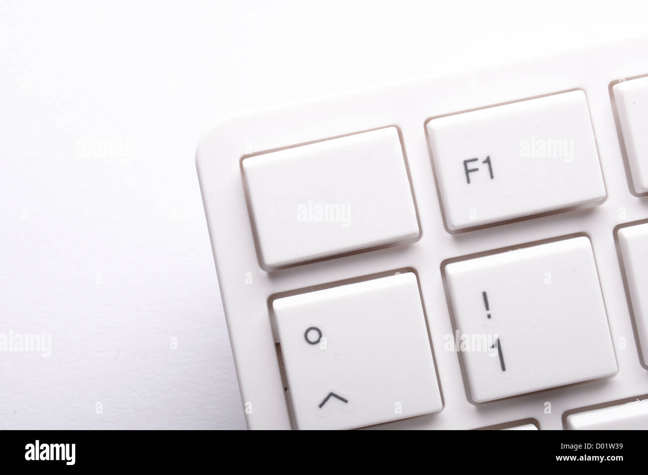 computer keyboard in white showing modern office work concept Stock ...