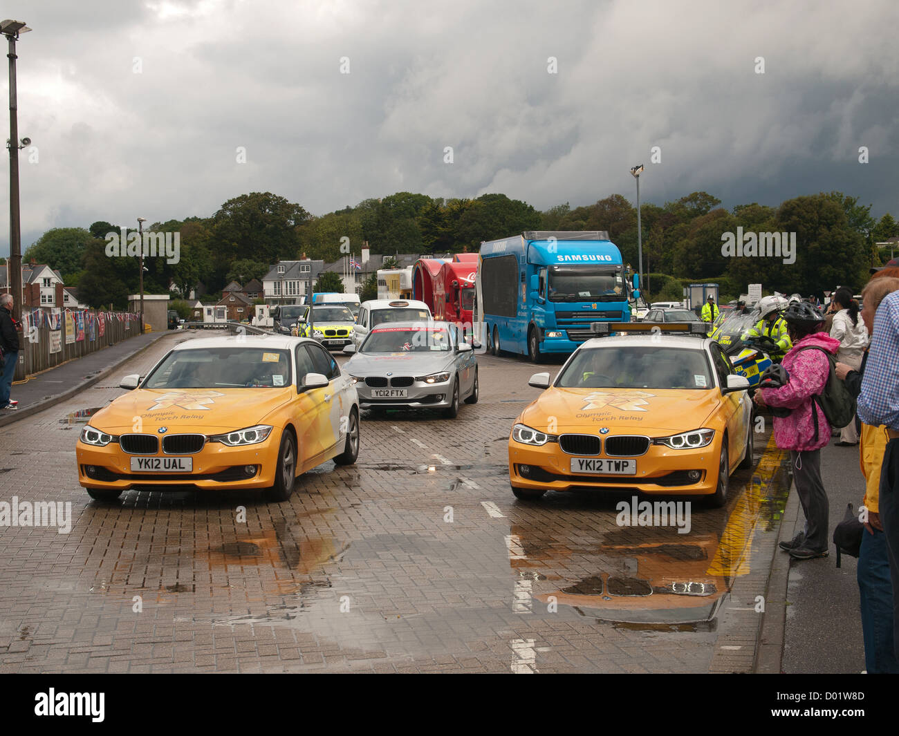 Olympic relay vehicles hi-res stock photography and images - Alamy