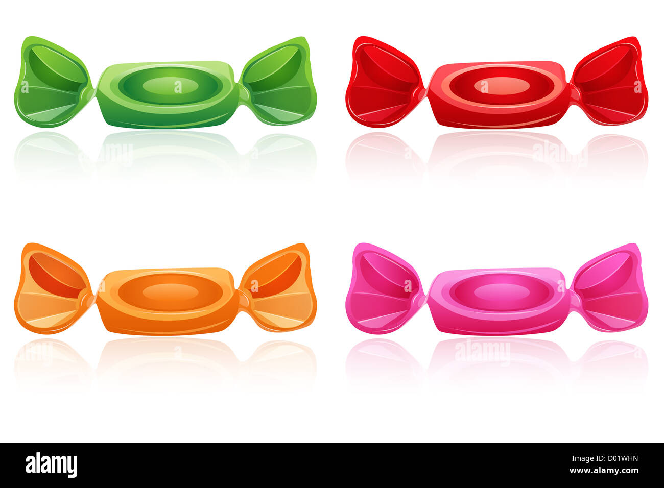 illustration of sweet toffee on white background Stock Photo - Alamy