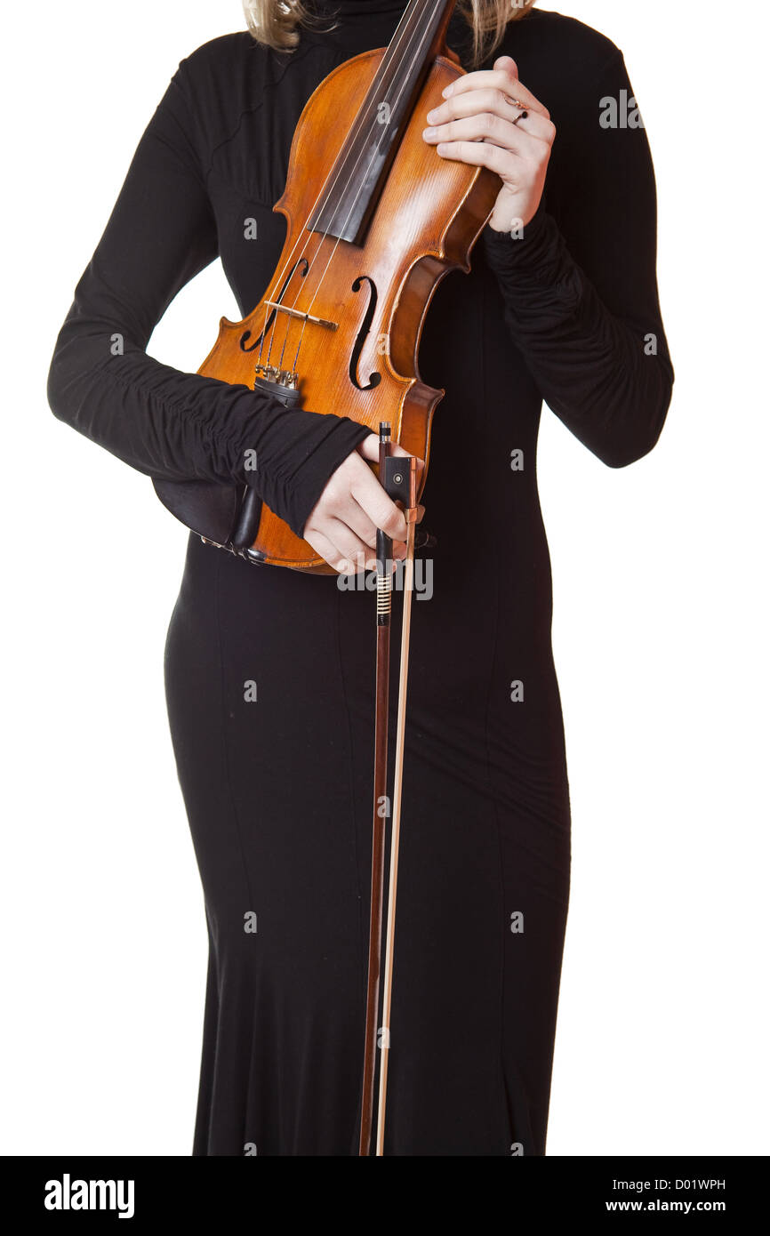 Woman Hold Viola Stock Photo - Alamy