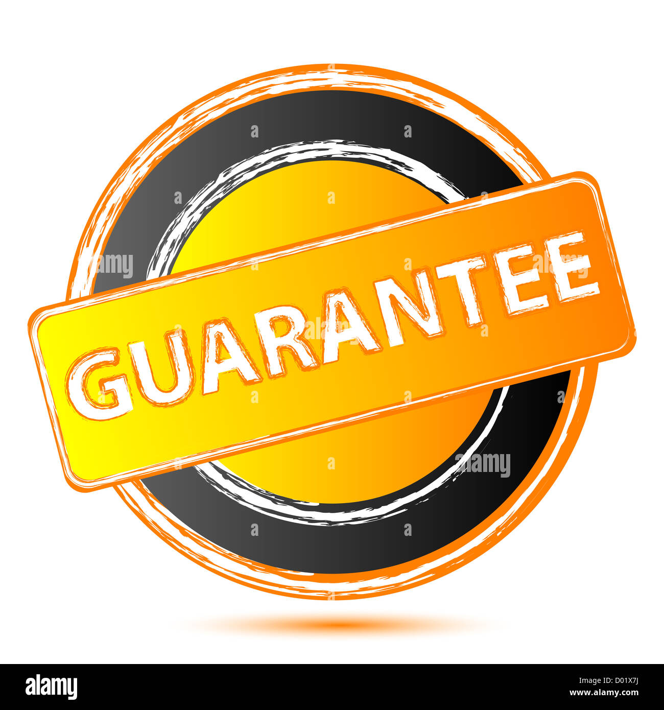 illustration of guarantee seal on white background Stock Photo - Alamy