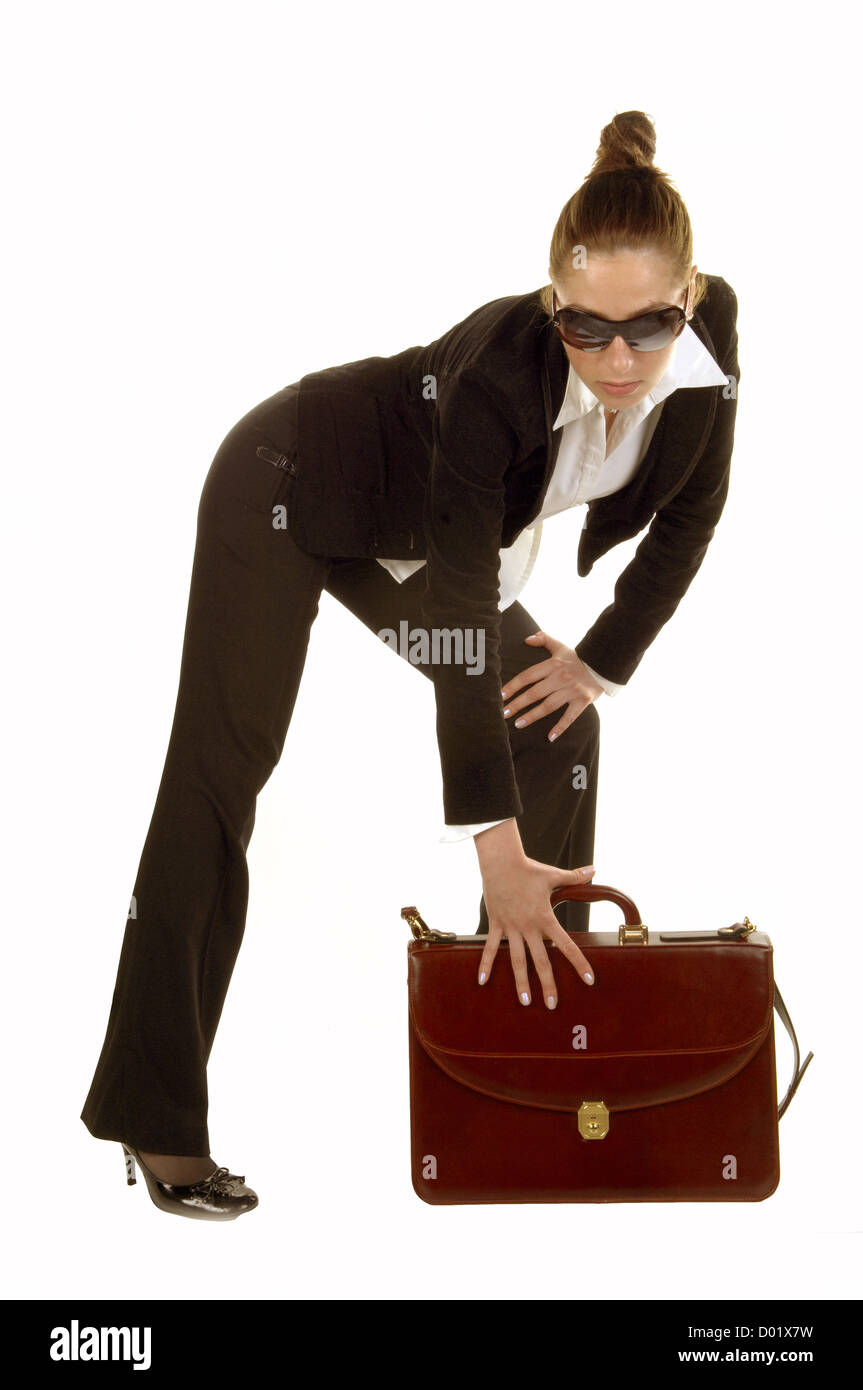 Briefcase in hand businessman Cut Out Stock Images & Pictures - Alamy