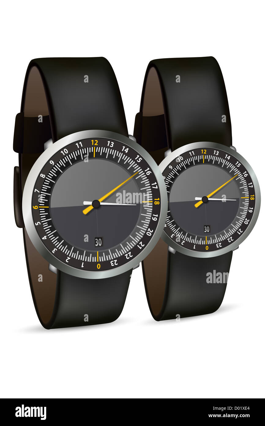 illustration of fancy wrist watches on white background Stock Photo - Alamy