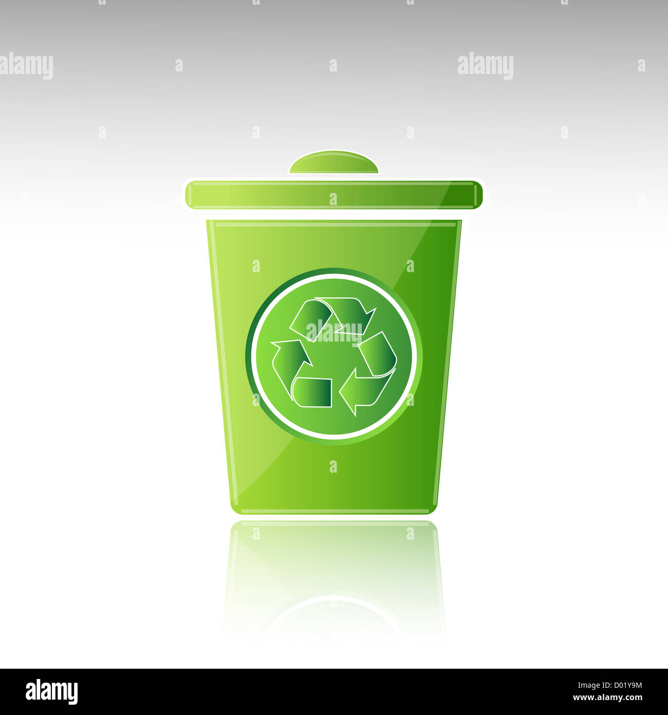 illustration of recycle bin on white background Stock Photo - Alamy