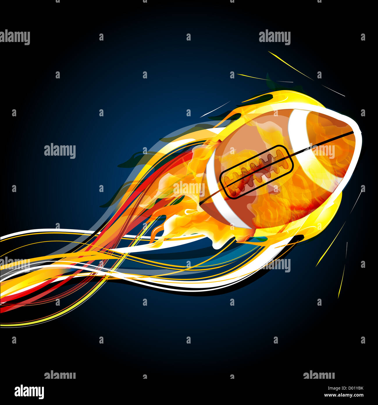 illustration of abstract rugby ball with waves Stock Photo - Alamy