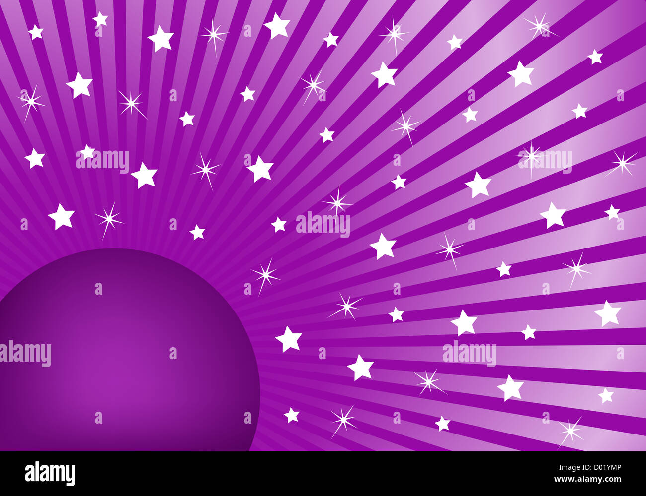 Purple sunburst background with white stars giving a celebration feel ...