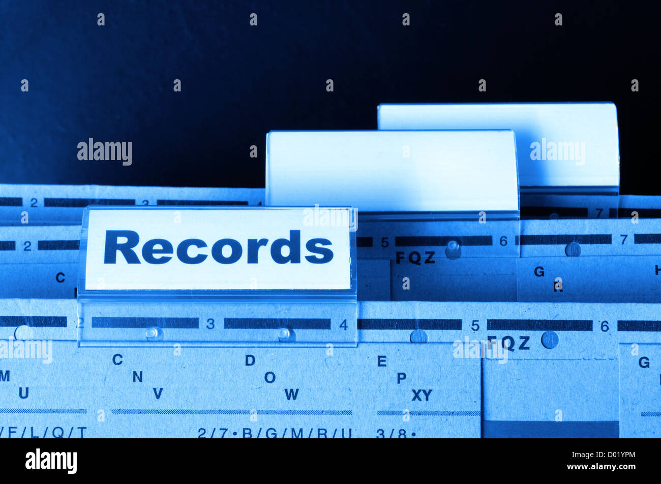 records word on business folder index showing office concept Stock ...
