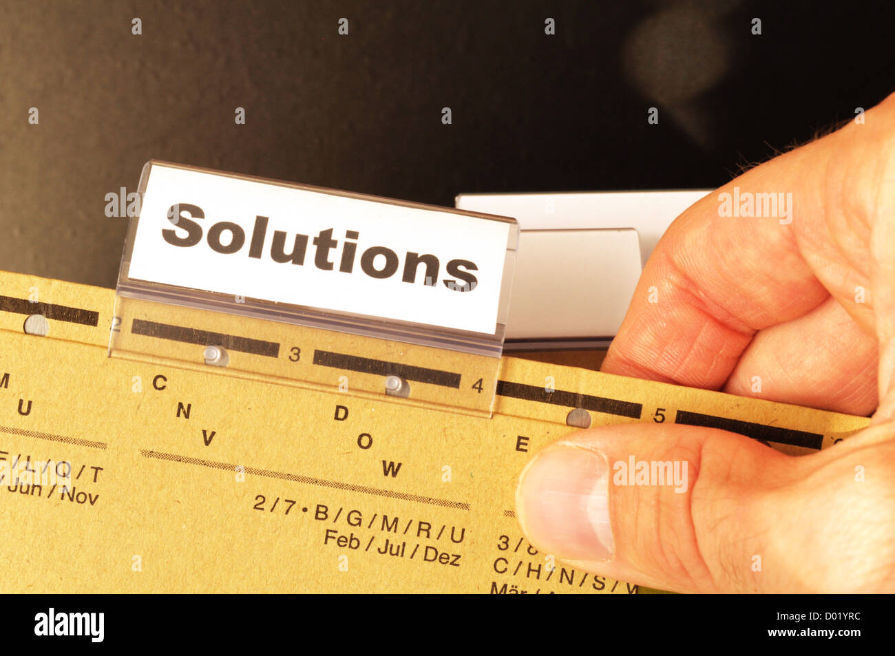 solution word on business folder showing solving a problem concept ...