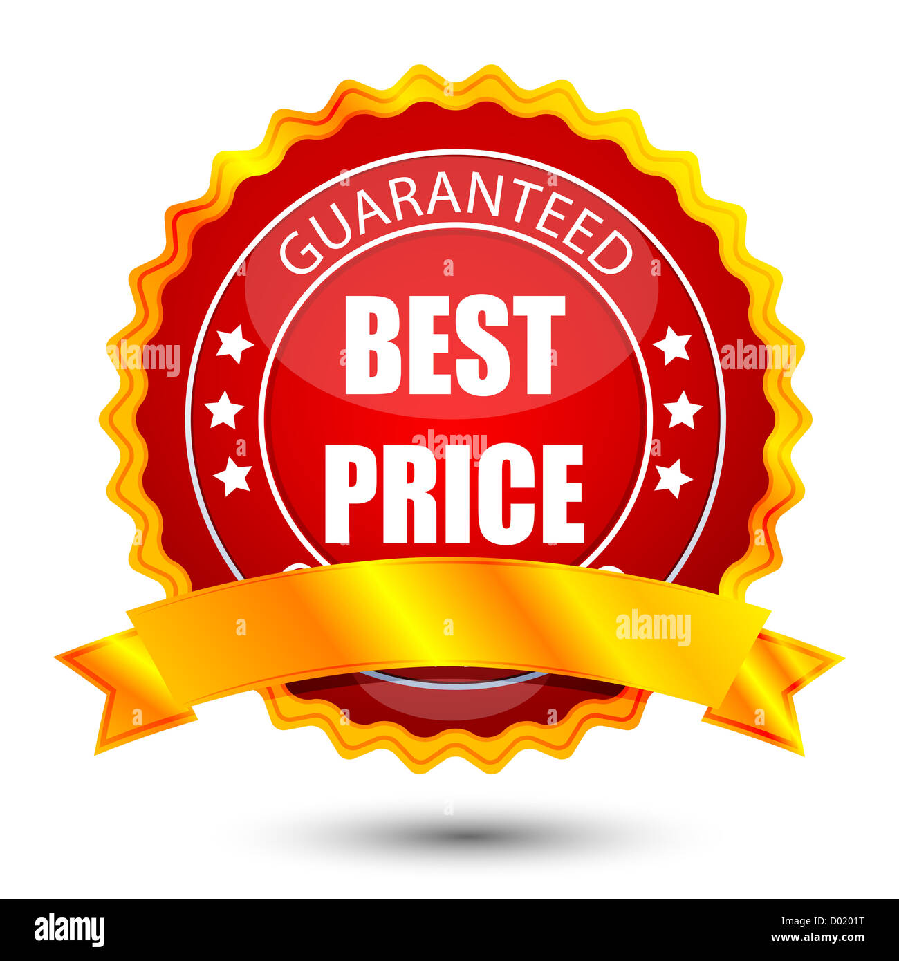 illustration of best price tag on white background Stock Photo - Alamy