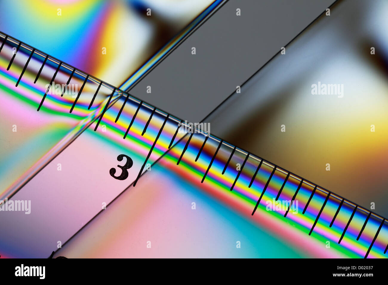 Cross Polarisation plastic ruler Stock Photo - Alamy