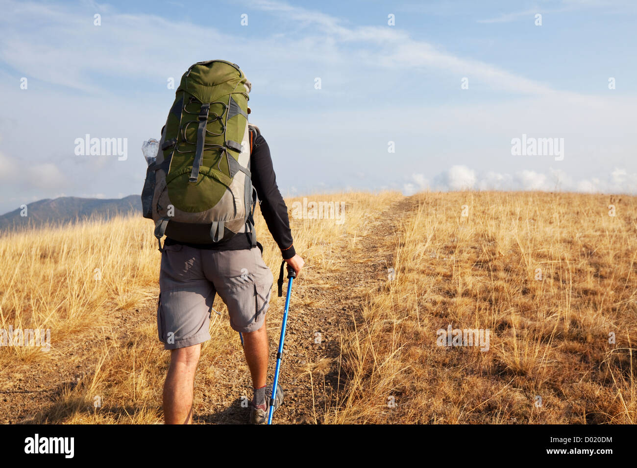 backpacker in mountains Stock Photo - Alamy