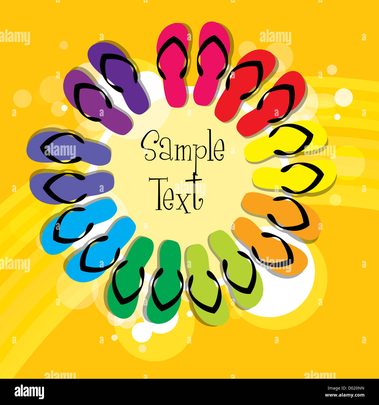 illustration of colorful slippers Stock Photo - Alamy