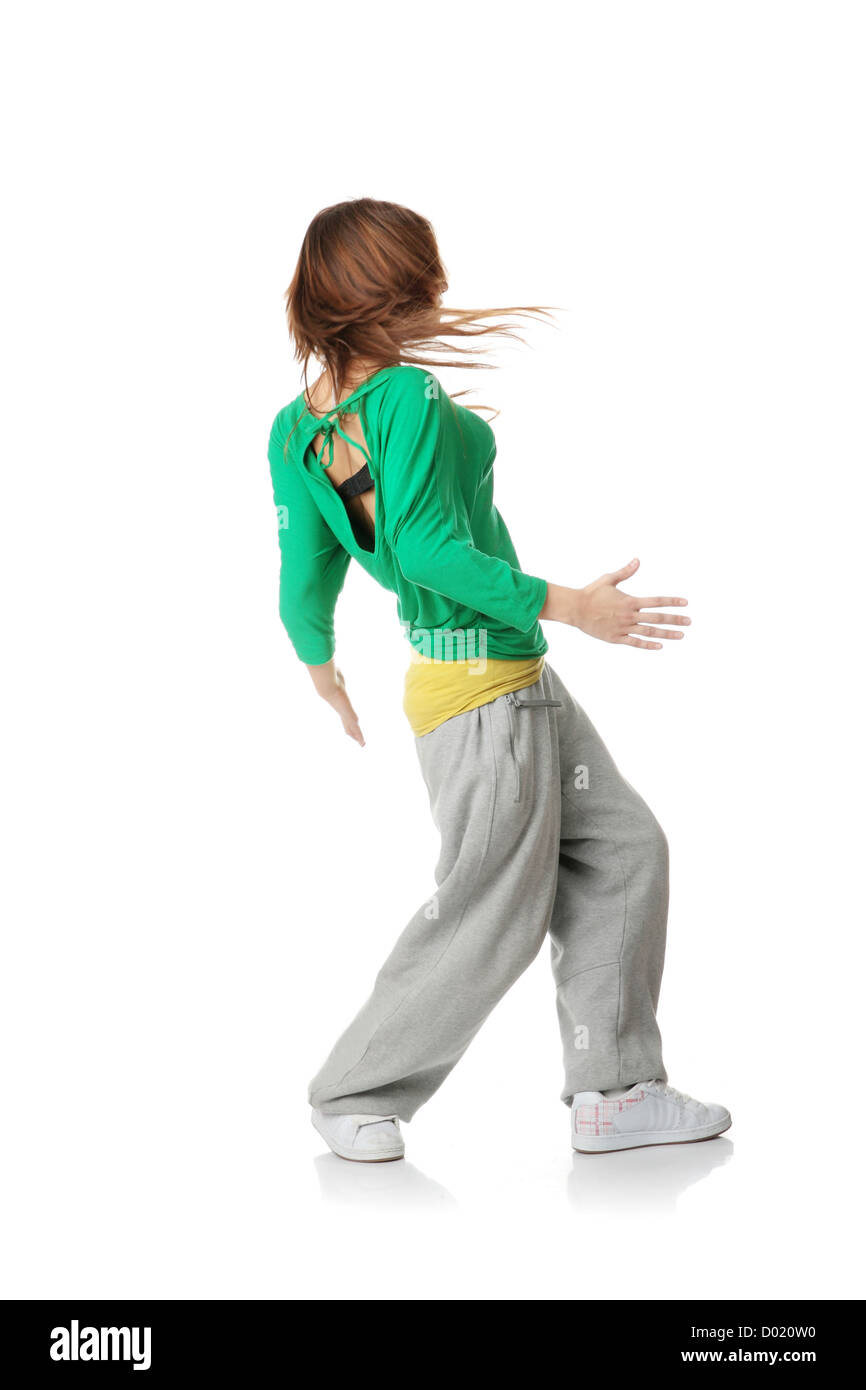 Modern dancer, isolated white background Stock Photo - Alamy