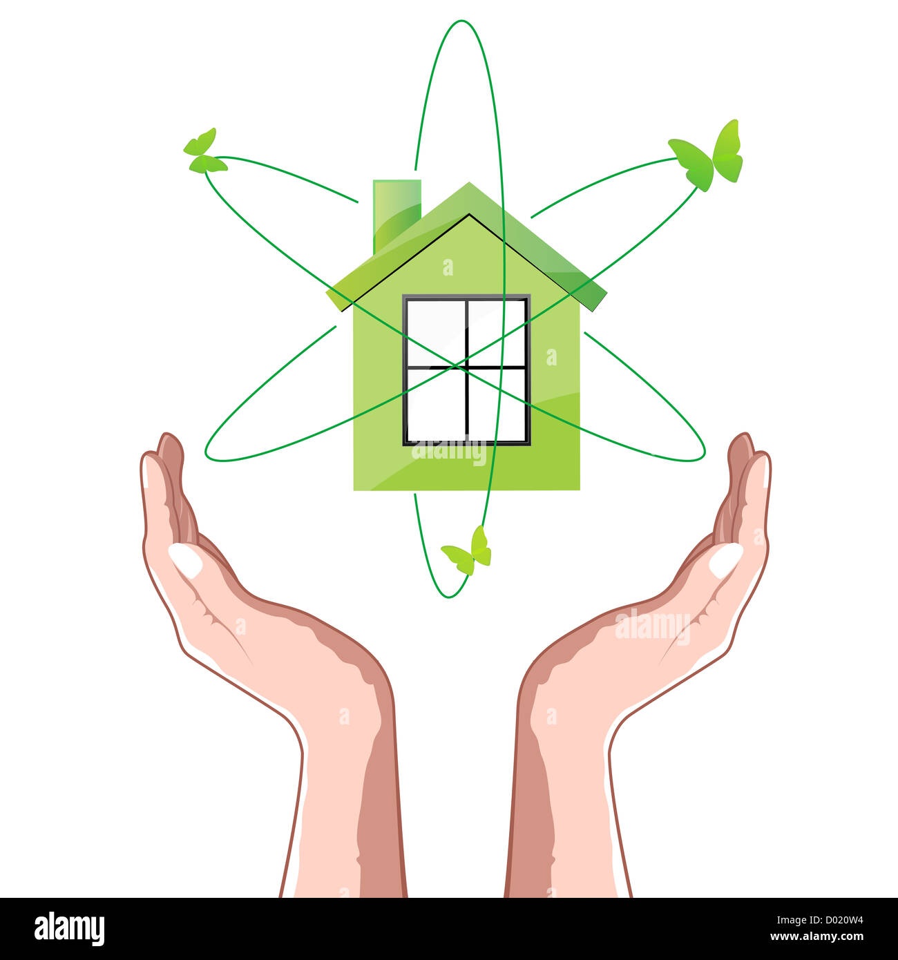 illustration of save nature on white background Stock Photo - Alamy