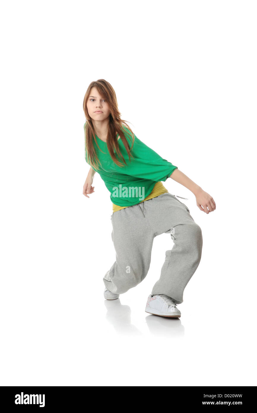 Modern dancer, isolated white background Stock Photo - Alamy