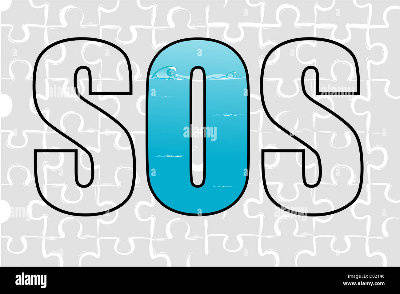 illustration of sos on white background Stock Photo - Alamy