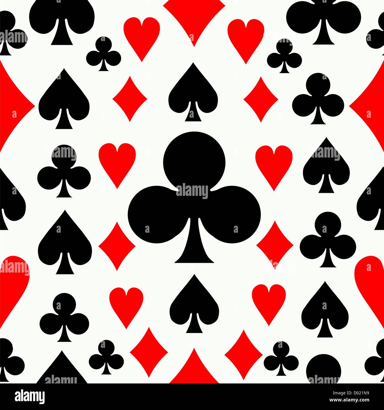 Seamless poker pattern background with card suits. Vector illustration ...