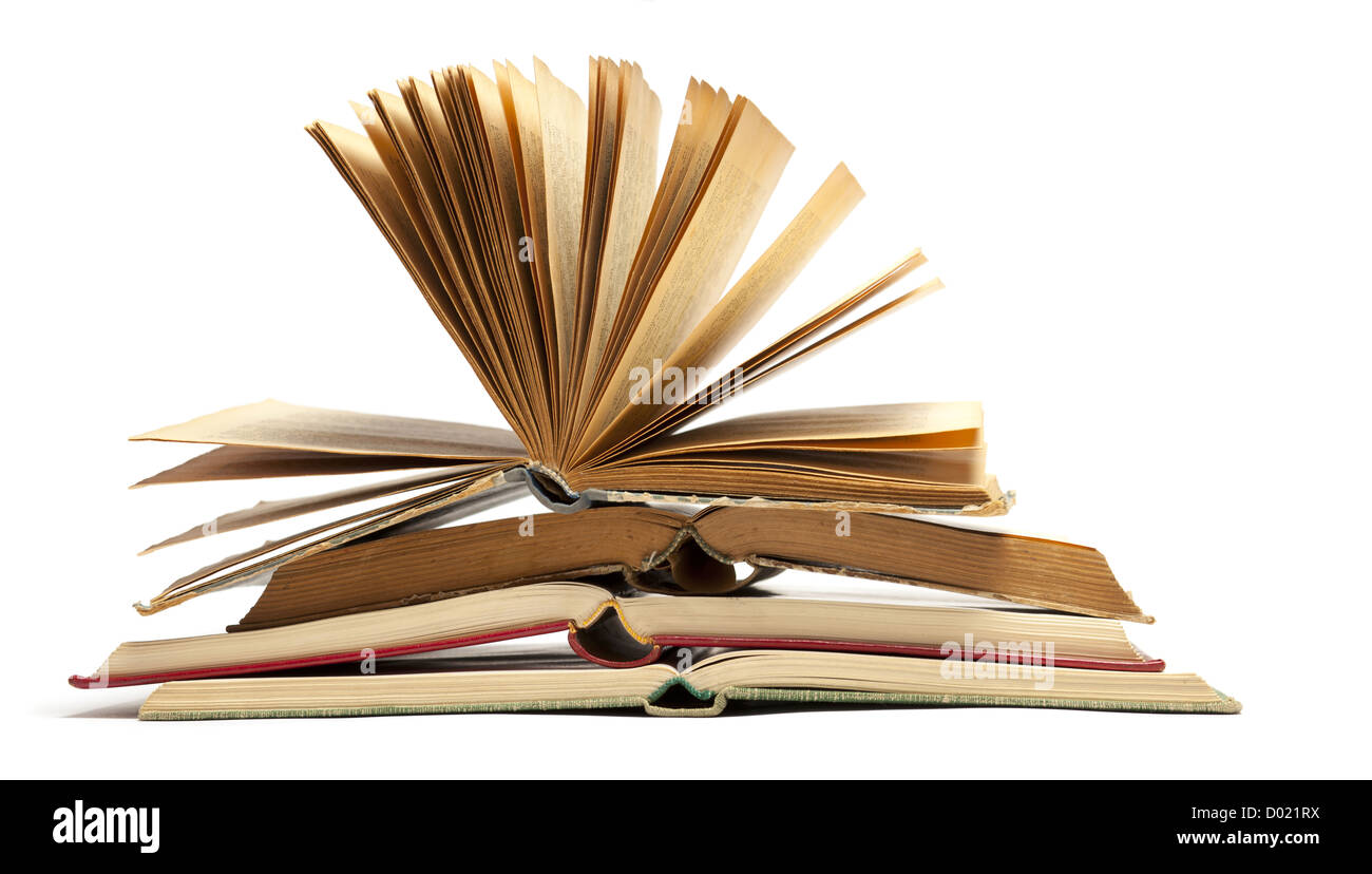 Open Old Books Stock Photo - Alamy
