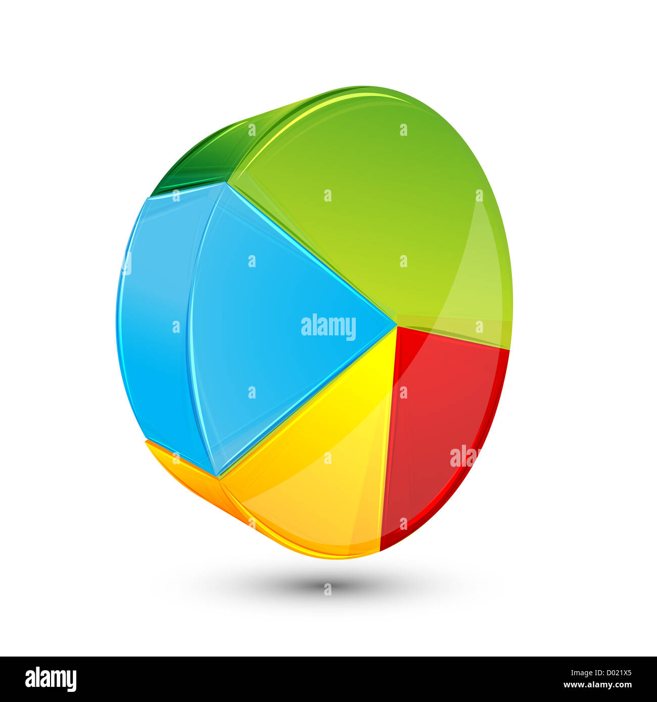 illustration of pie chart on white background Stock Photo - Alamy