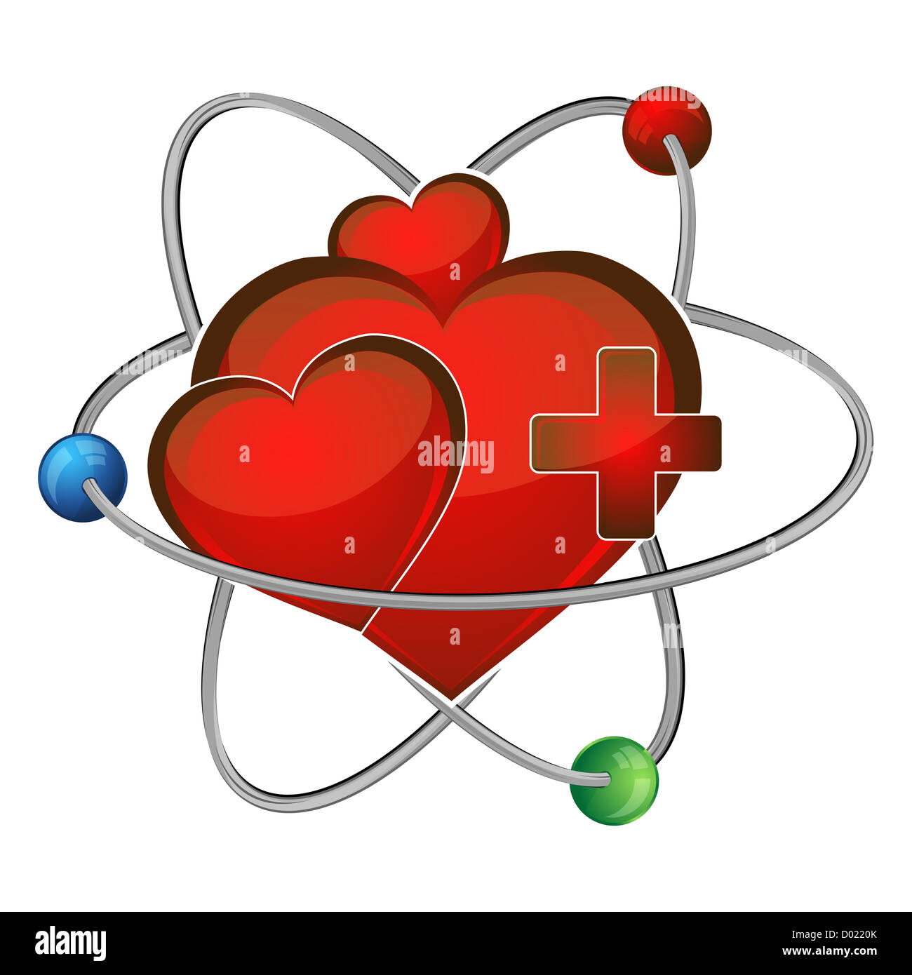 illustration of healthy heart on white background Stock Photo - Alamy