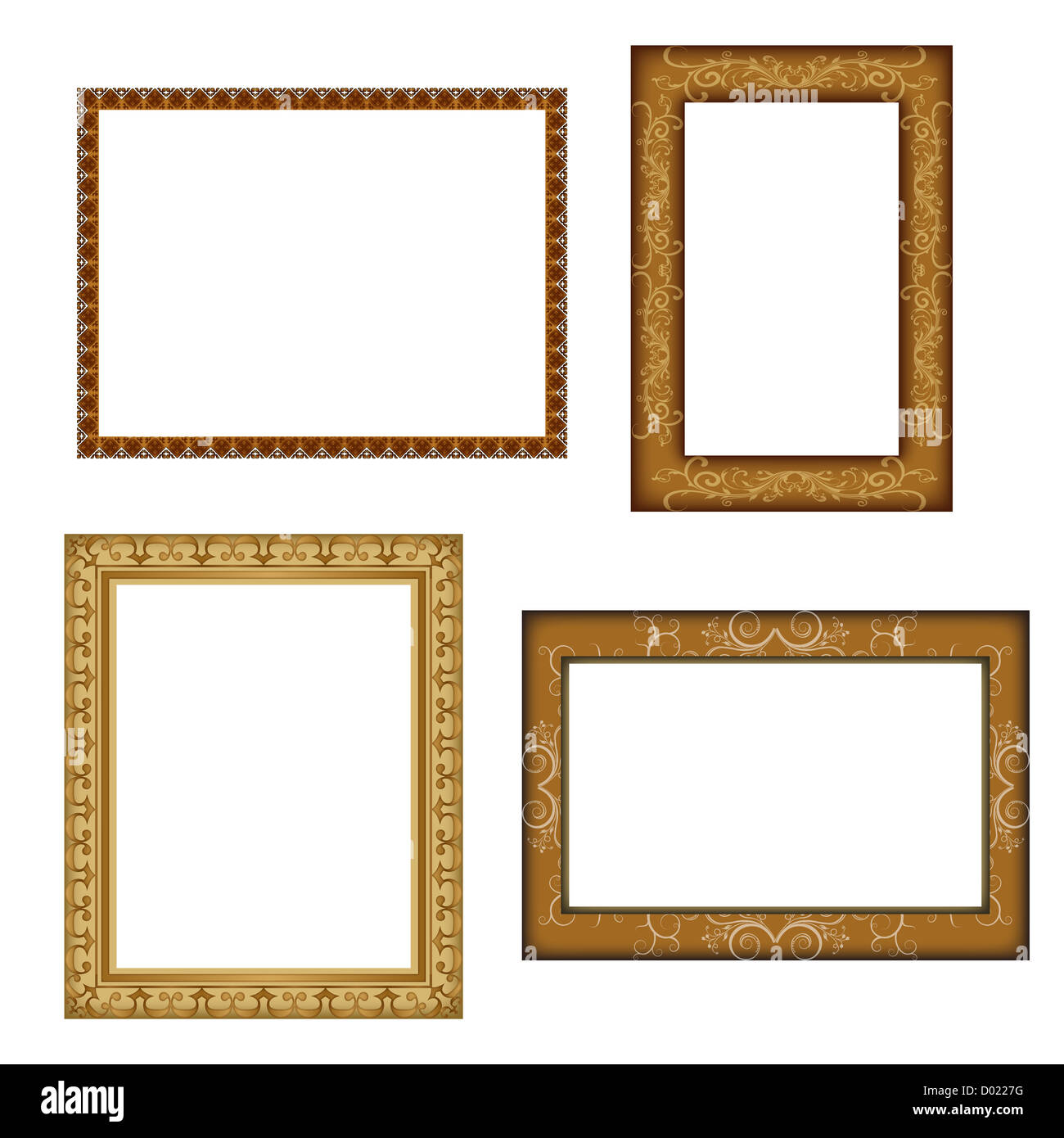 illustration of different photo frames on white background Stock Photo ...