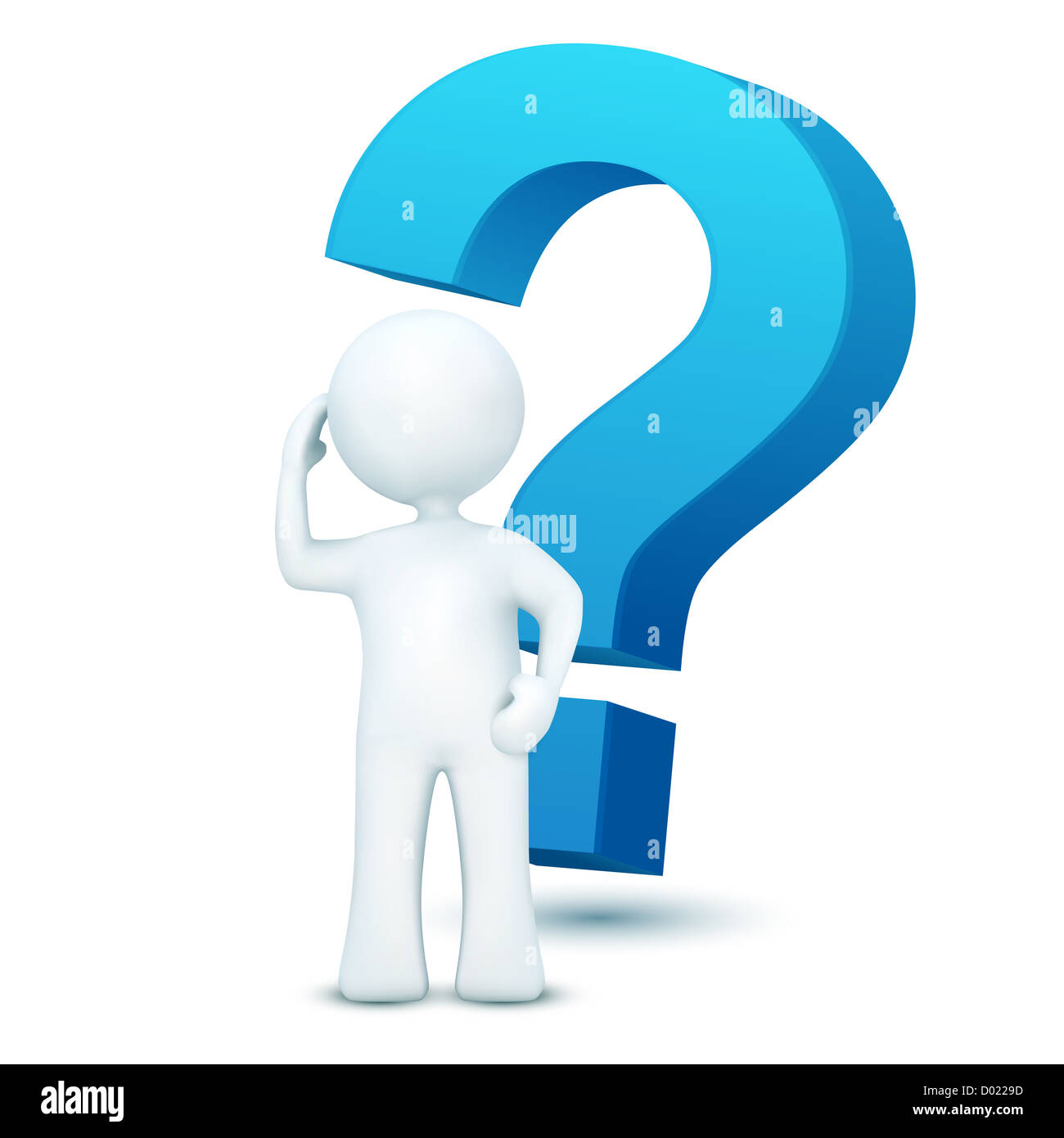 Blue Question Mark Person