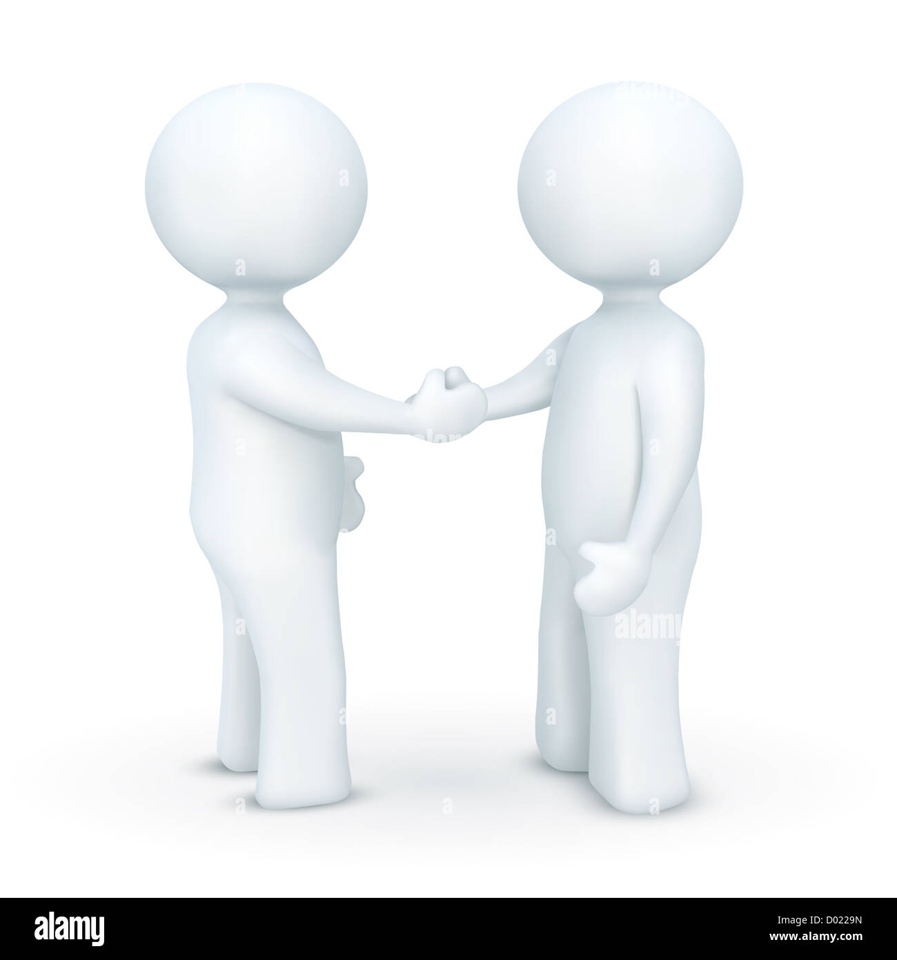 illustration of 3d character hand shaking on an isolated white ...