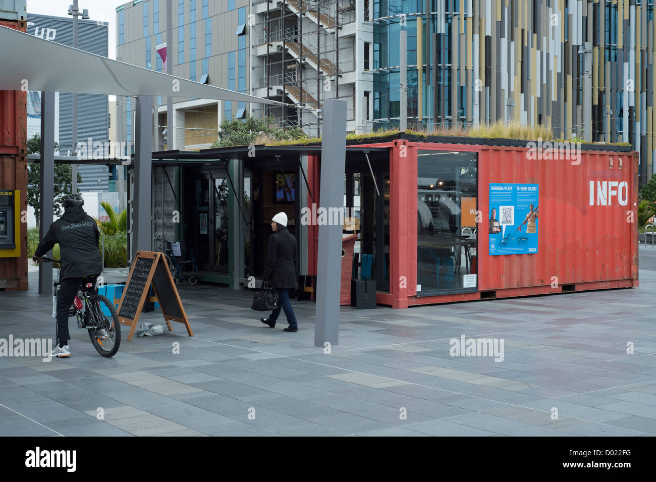 Auckland Waterfront information centre made from used 20ft shipping ...