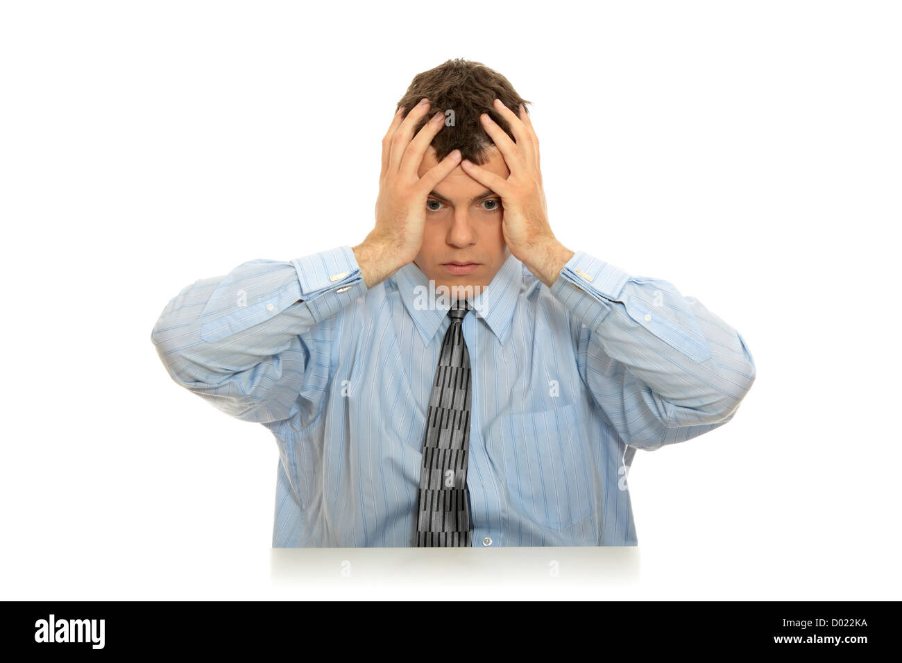 Male stressed desk Cut Out Stock Images & Pictures - Alamy