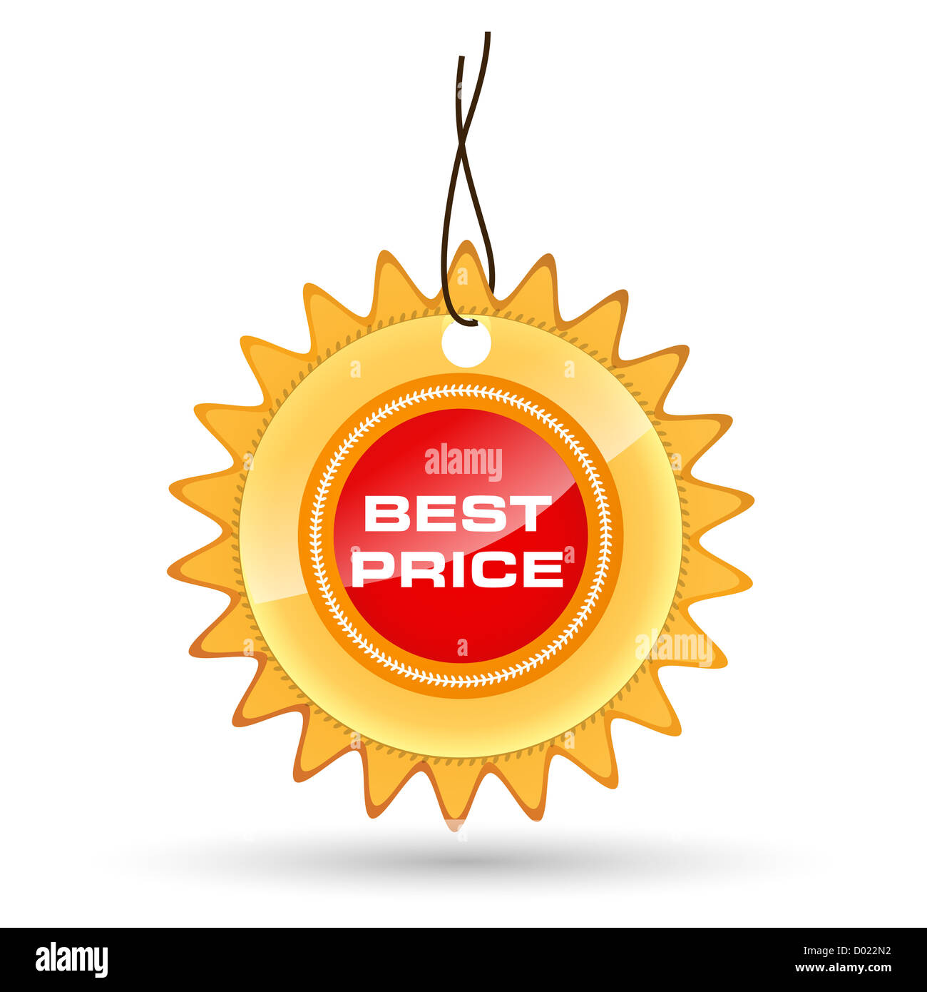 illustration of best price tag on white background Stock Photo - Alamy