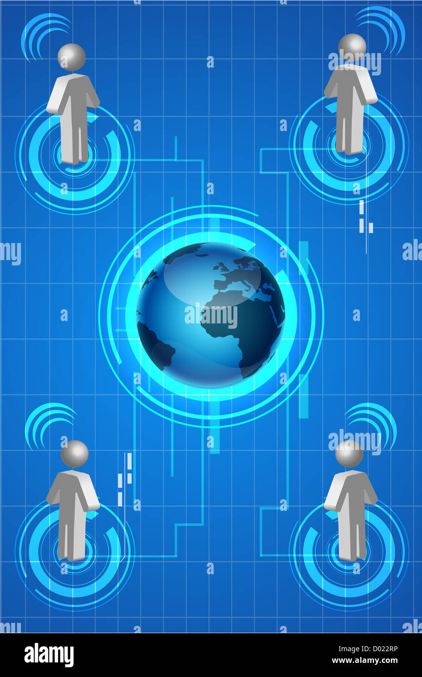Digital networking globe hi-res stock photography and images - Alamy
