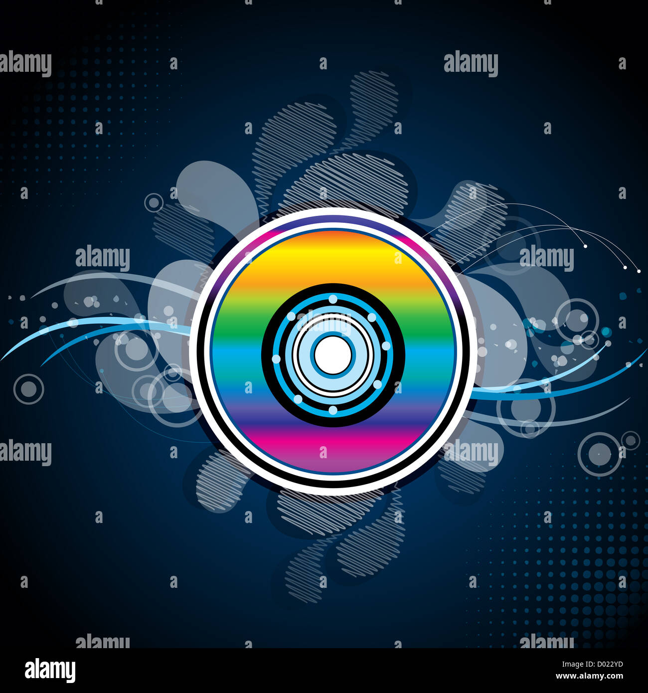 illustration of colorful compact disc Stock Photo - Alamy